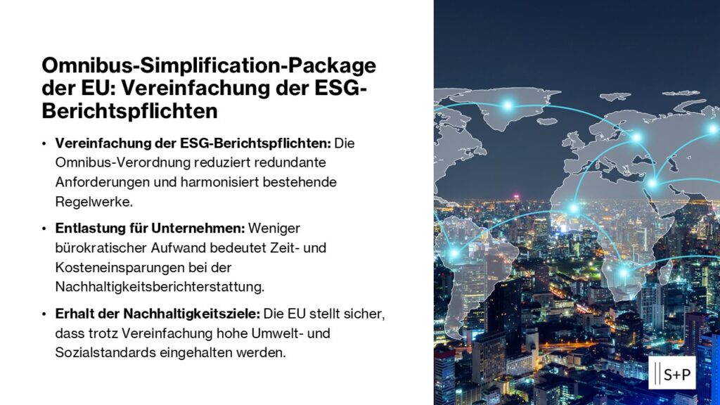 Omnibus-Simplification-Package: Vereinfachung des ESG-Reports